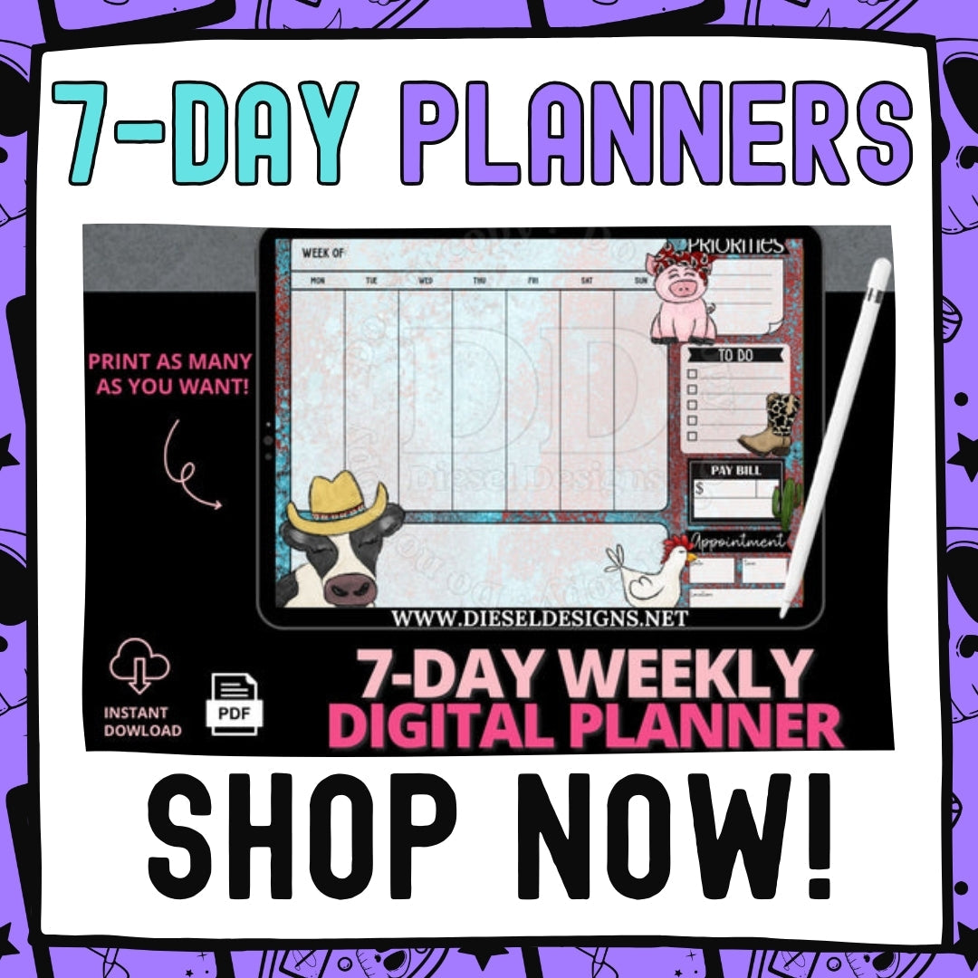 7-day planners – Diesel Designs