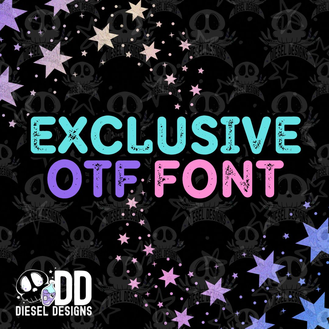 EXCLUSIVE OTF Typeable Font + PNG files – Diesel Designs