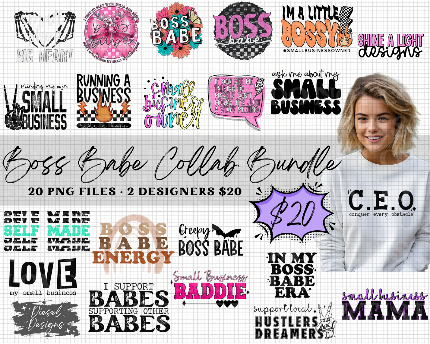 Boss Babes Collab | 300 DPI | PNG| Collab | Digital File Only – Diesel ...