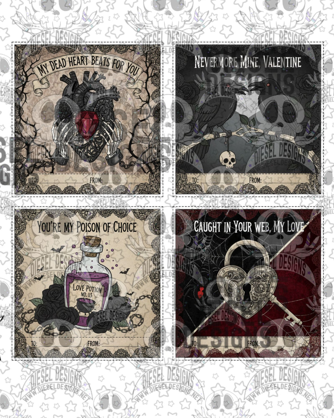 Printable Valentine’s Day Cards – Kids Classroom Valentines, Reusable ...