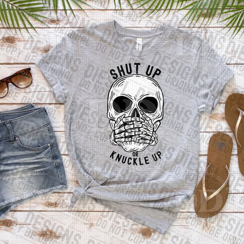 Shut up or knuckle up Skull | 300 DPI | Transparent PNG | Digital File ...