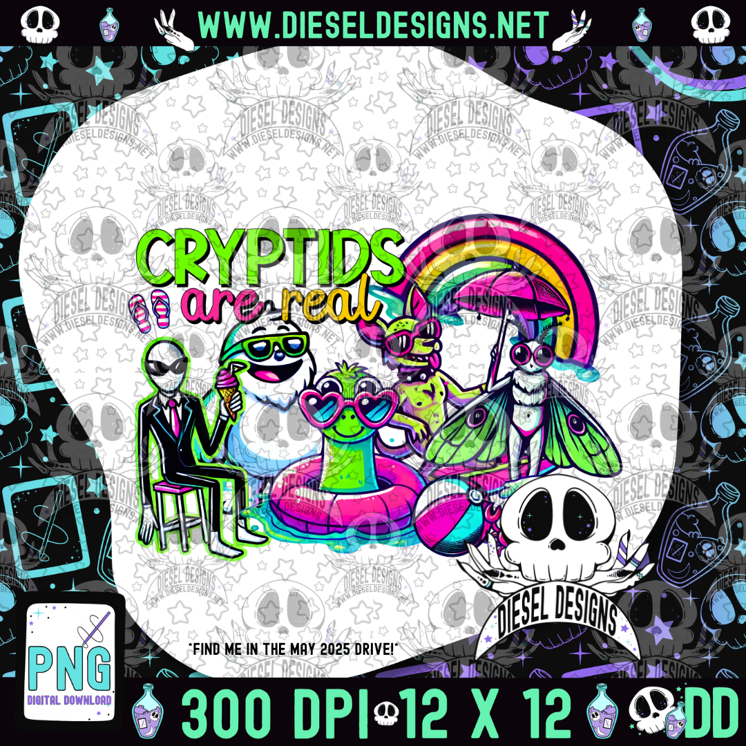 Cryptids Are Real Name PNG | 300 DPI | Transparent PNG | Digital File ...