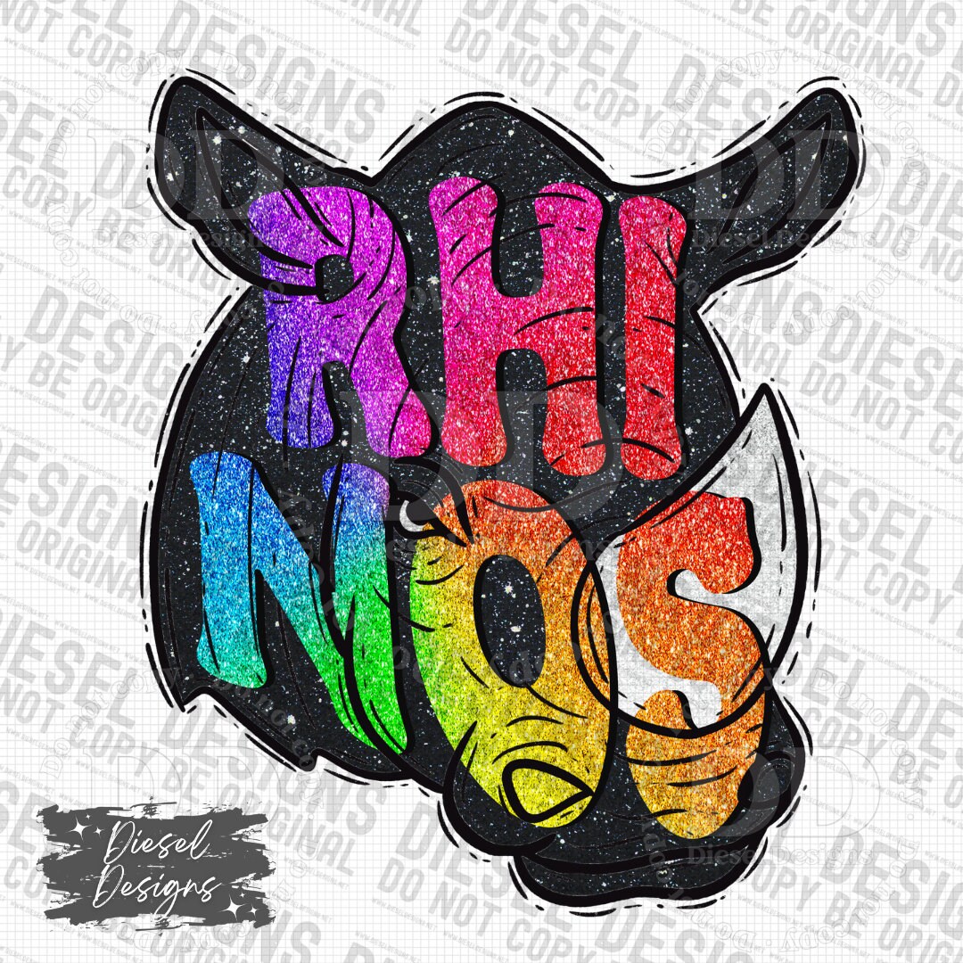 Rhinos Mascot | 300 DPI | Transparent PNG | Digital File Only – Diesel ...