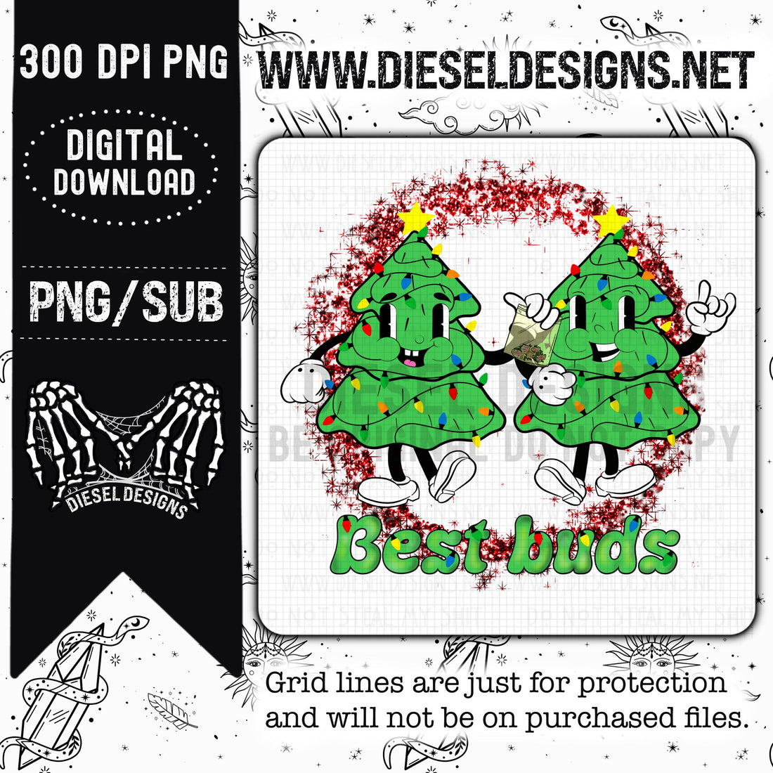 Best Buds PNG | 300 DPI | Transparent PNG – Diesel Designs